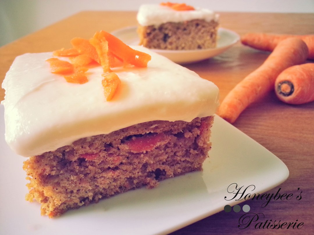 Skinny Carrot Cake with Cream Cheese Frosting – Honeybee's Patisserie
